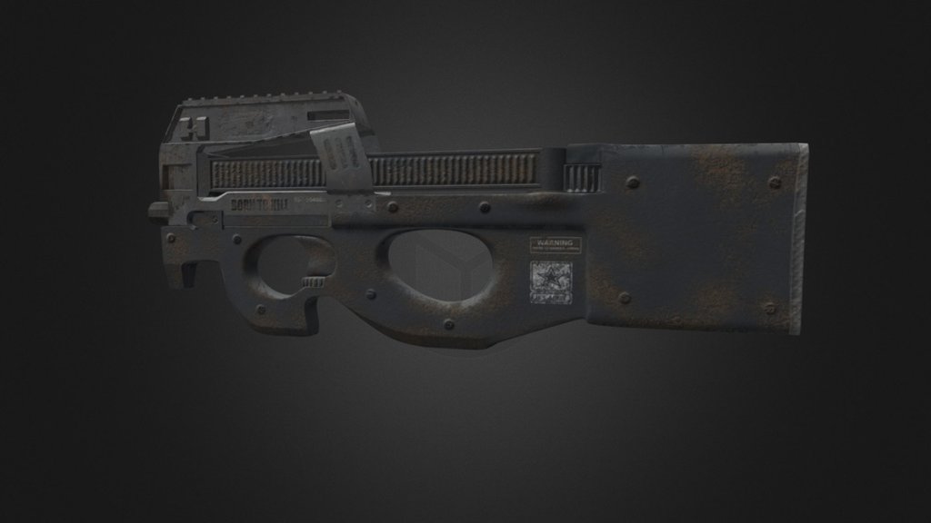 Gun P90 3.0 - 3D model by masterbleu [4de2efc] - Sketchfab