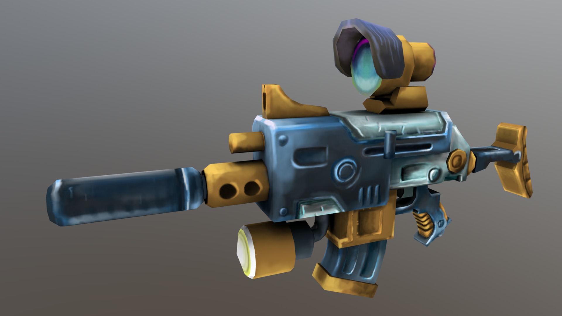 Assault Rifle Hand-Painted - 3D model by modelers.eu [4de32ca] - Sketchfab