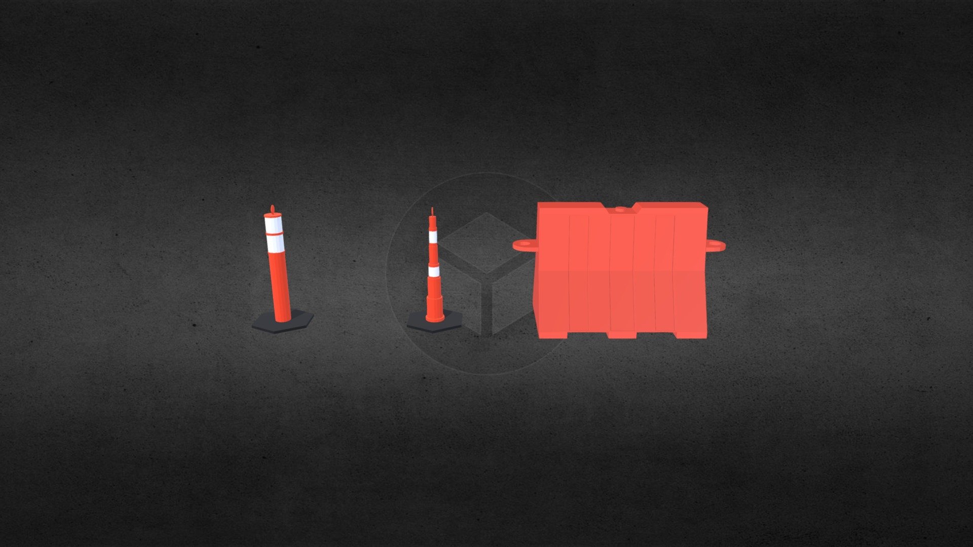 Road Works Set - Download Free 3D model by bappoiscool (@dhartney2 ...