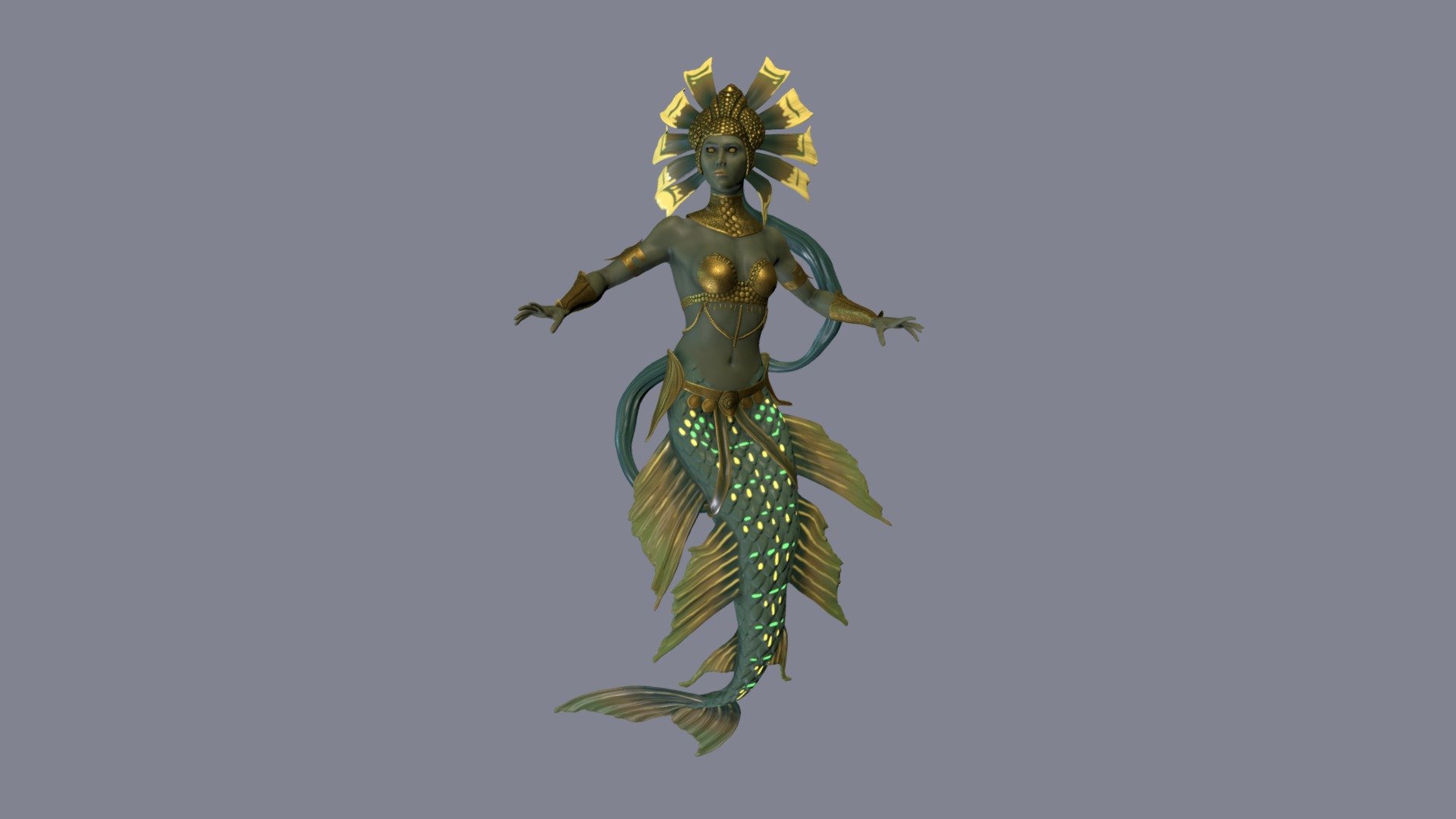 Mermaid - 3D model by Rachel Wagner (@zahra.alkimae) [4de4ed2] - Sketchfab