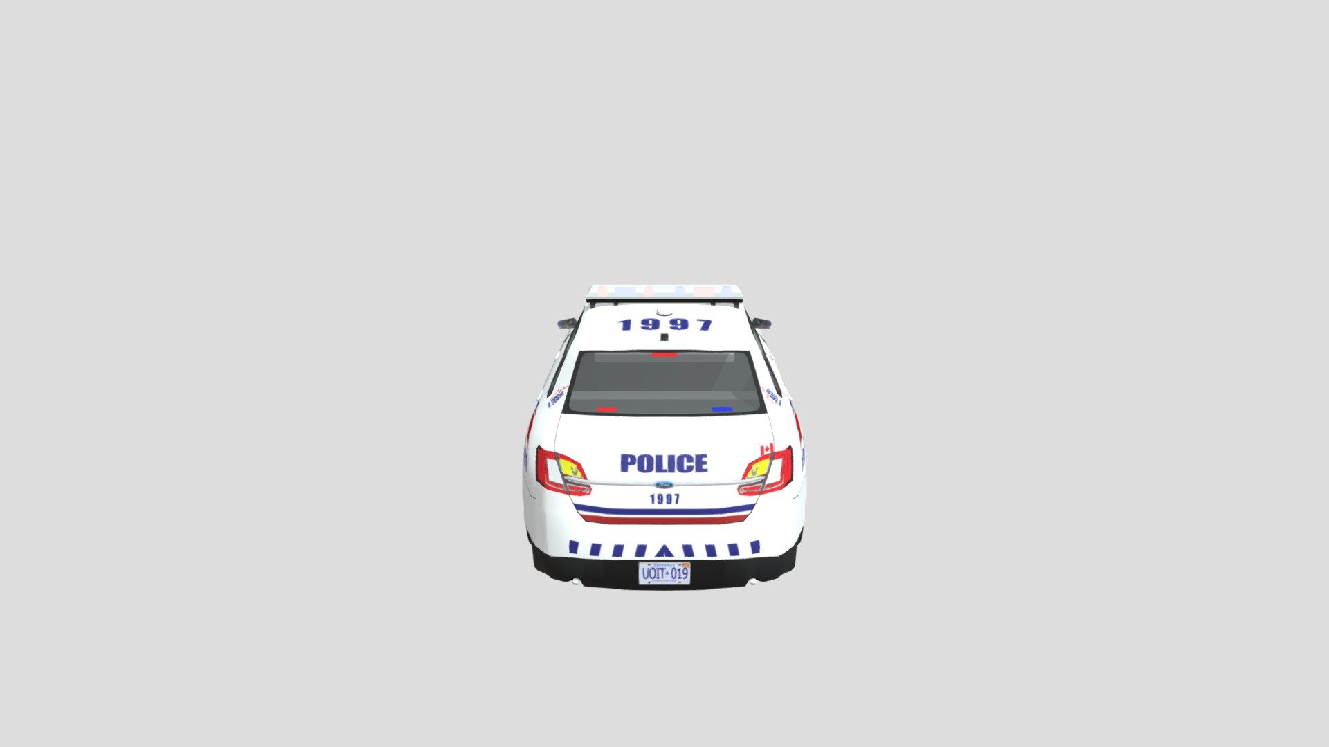 Toronto Ford Taurus Police Car - 3D model by EthanASC [4de567f] - Sketchfab