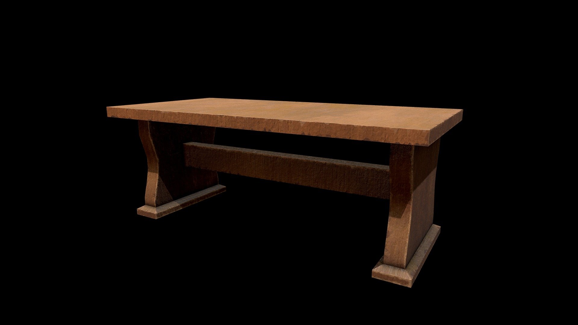 Wooden table. Practical model - Yadira - Download Free 3D model by ...