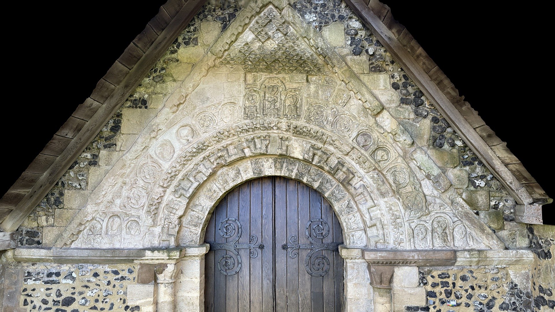 West door, St Margaret's at Cliffe Church - 3D model by Kent ...