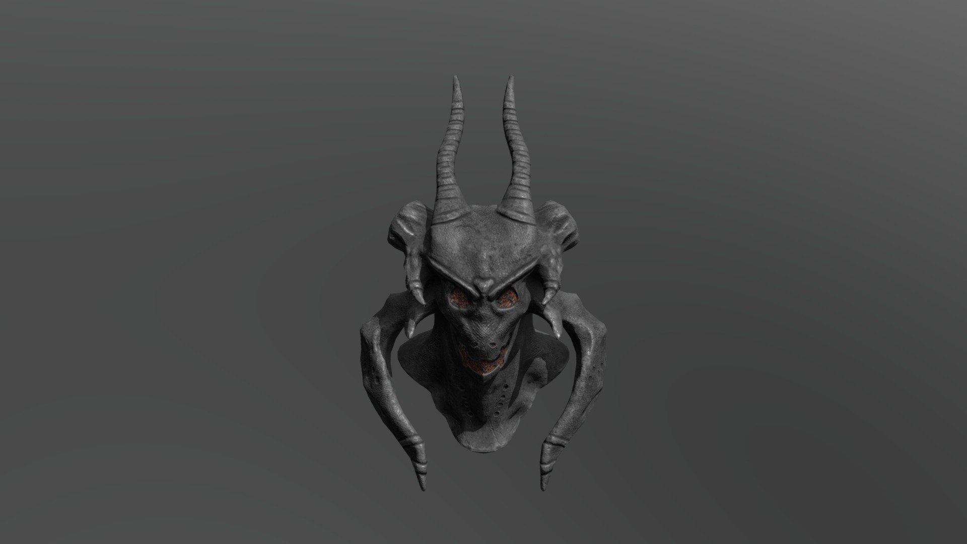 Demon Skeleton BUst - Download Free 3D model by ArrisonRL [4decf36 ...