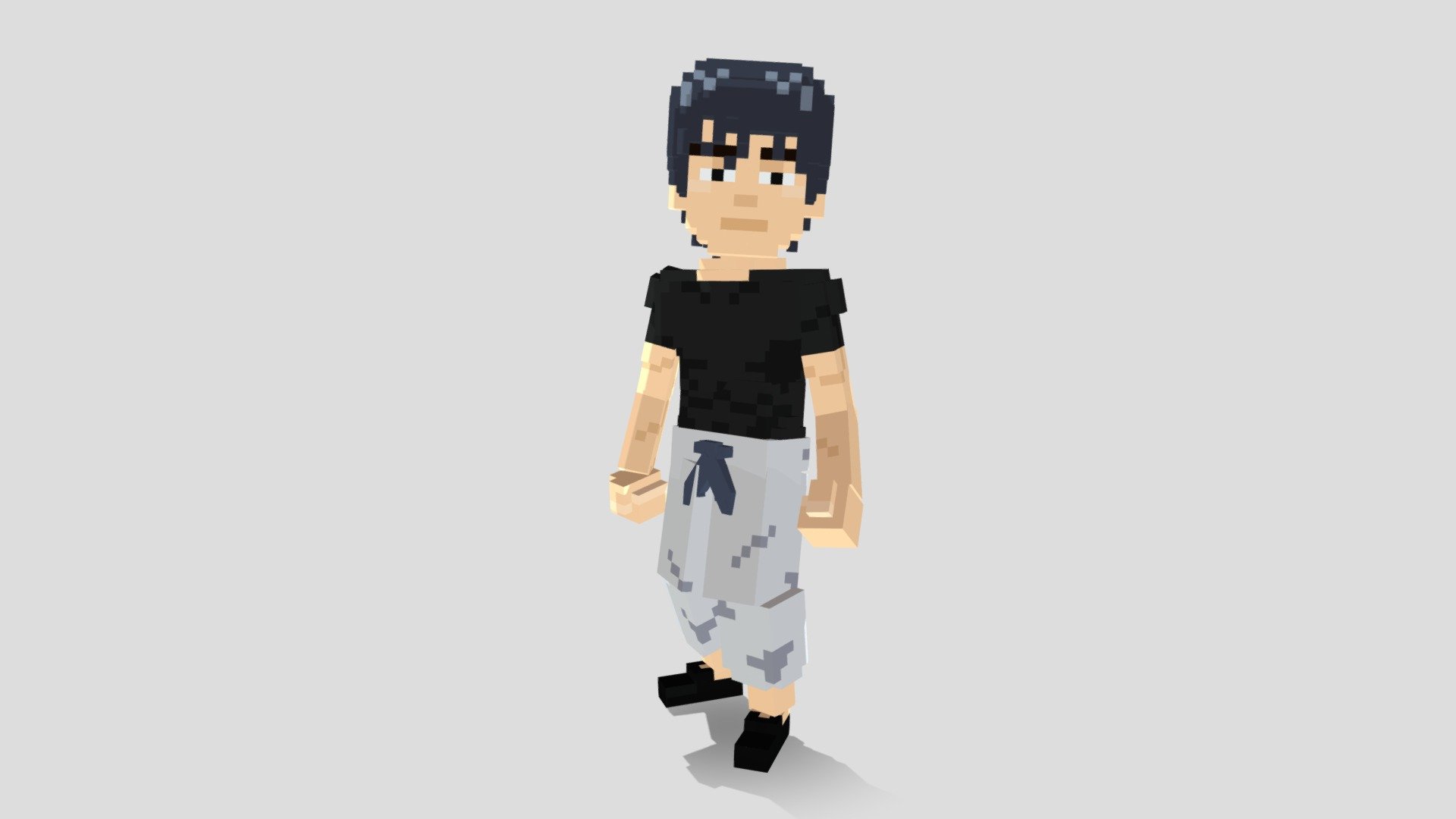 Toji Fushiguro Voxel Character - 3D Anime Model - Buy Royalty Free 3D ...