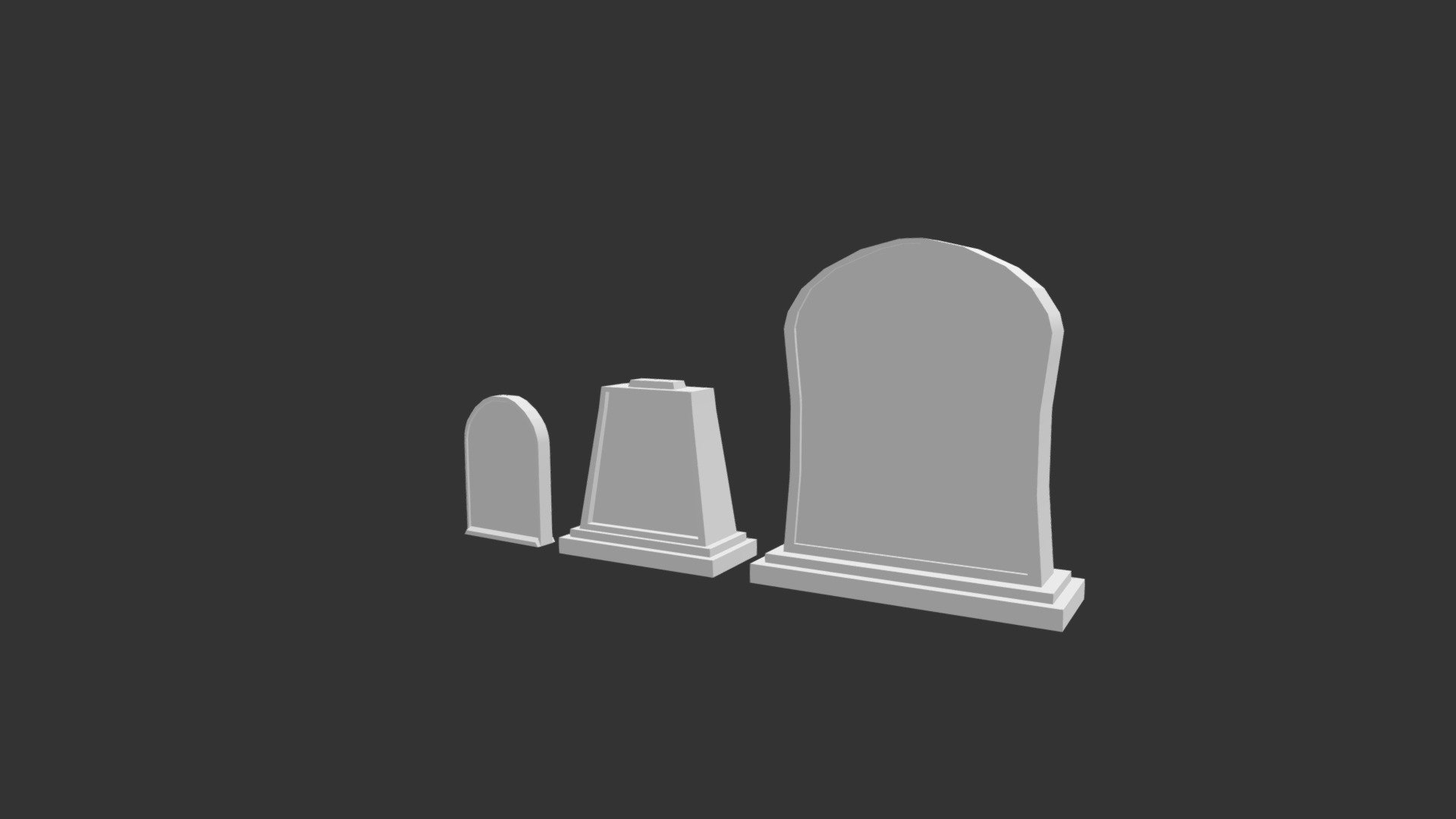 Low Poly Grave Stones - Download Free 3D model by Johannes R ...