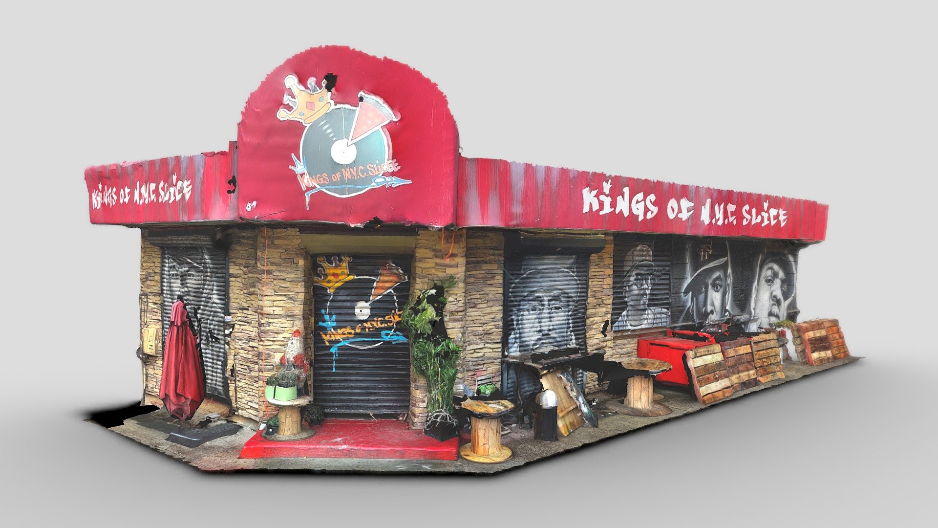 Kings of NYC slice restaurant - 3D model by alban [4df4a98] - Sketchfab