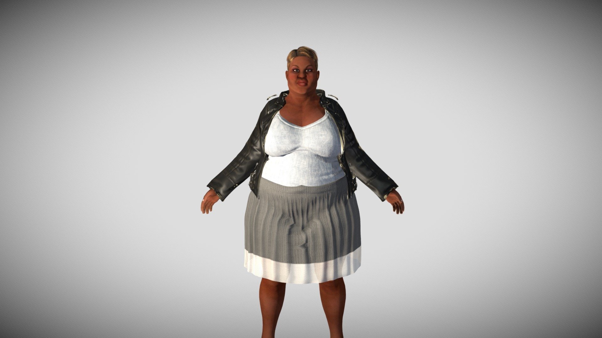 Obese African Female - Buy Royalty Free 3D model by Sets & Kits ...