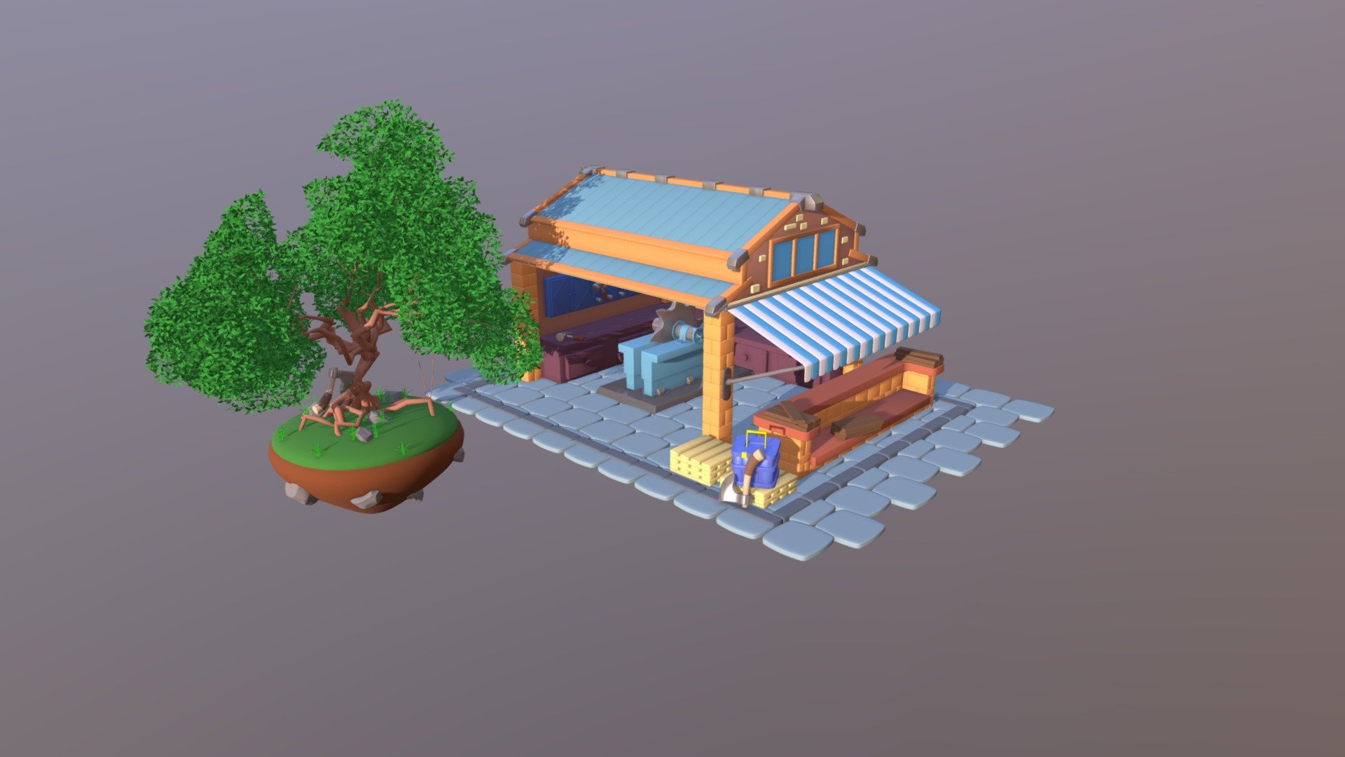 Lumberjack Shop - 3D model by oguzhntran [4df9b75] - Sketchfab