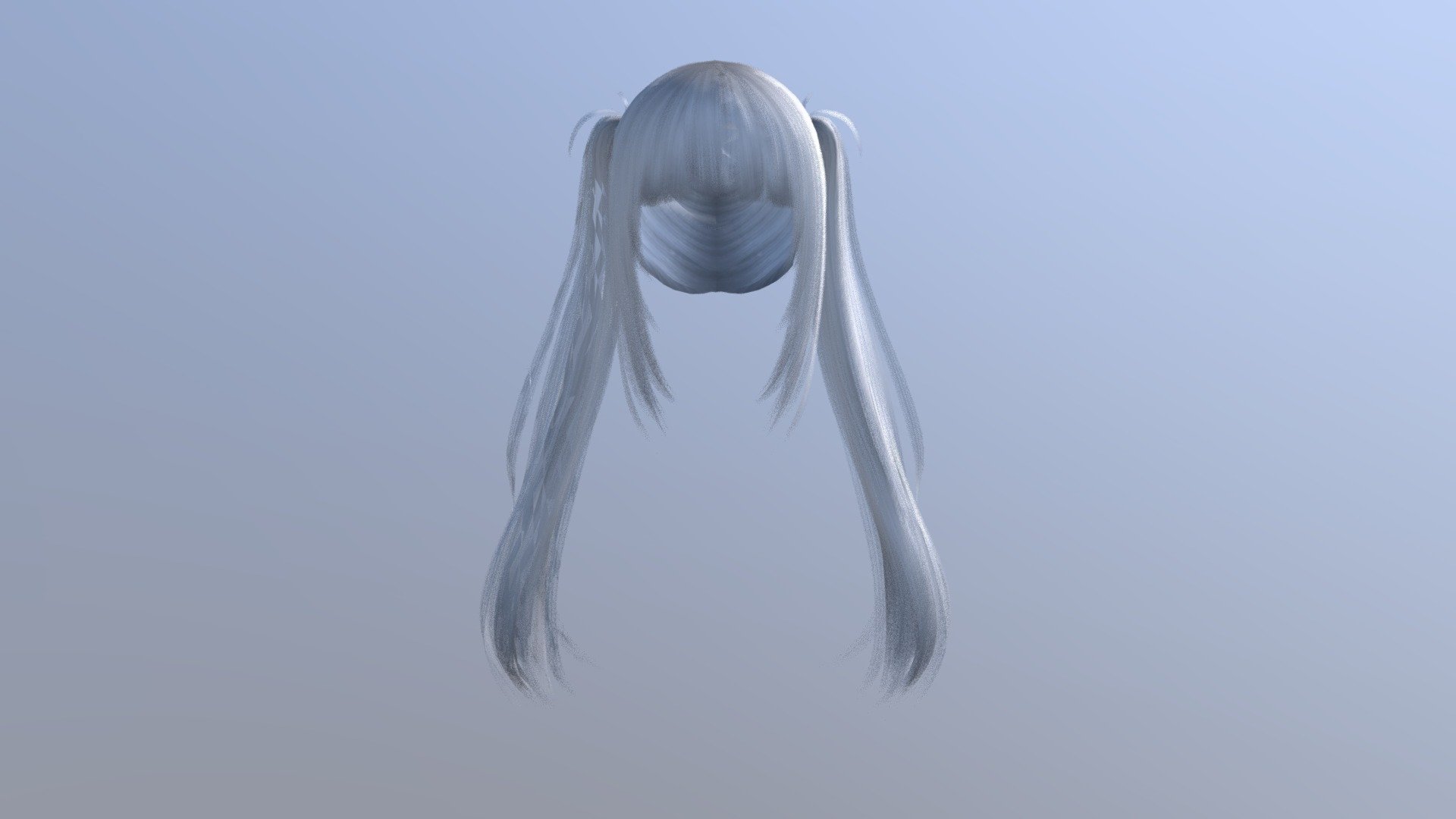 Two White Ponytails (With Bones) - Download Free 3D model by zHairezt [4dfe647] - Sketchfab