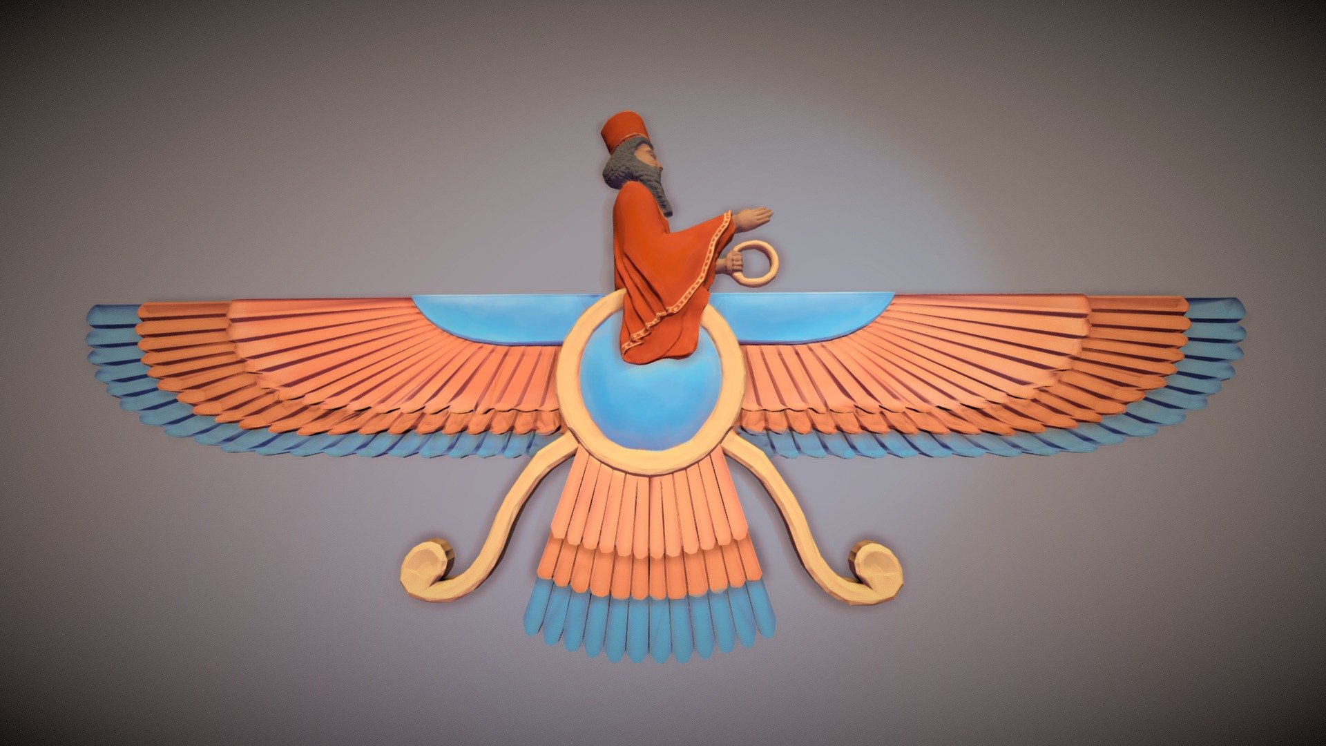 Farvahar - Persepolis Carvings - Download Free 3D model by Shahriar ...