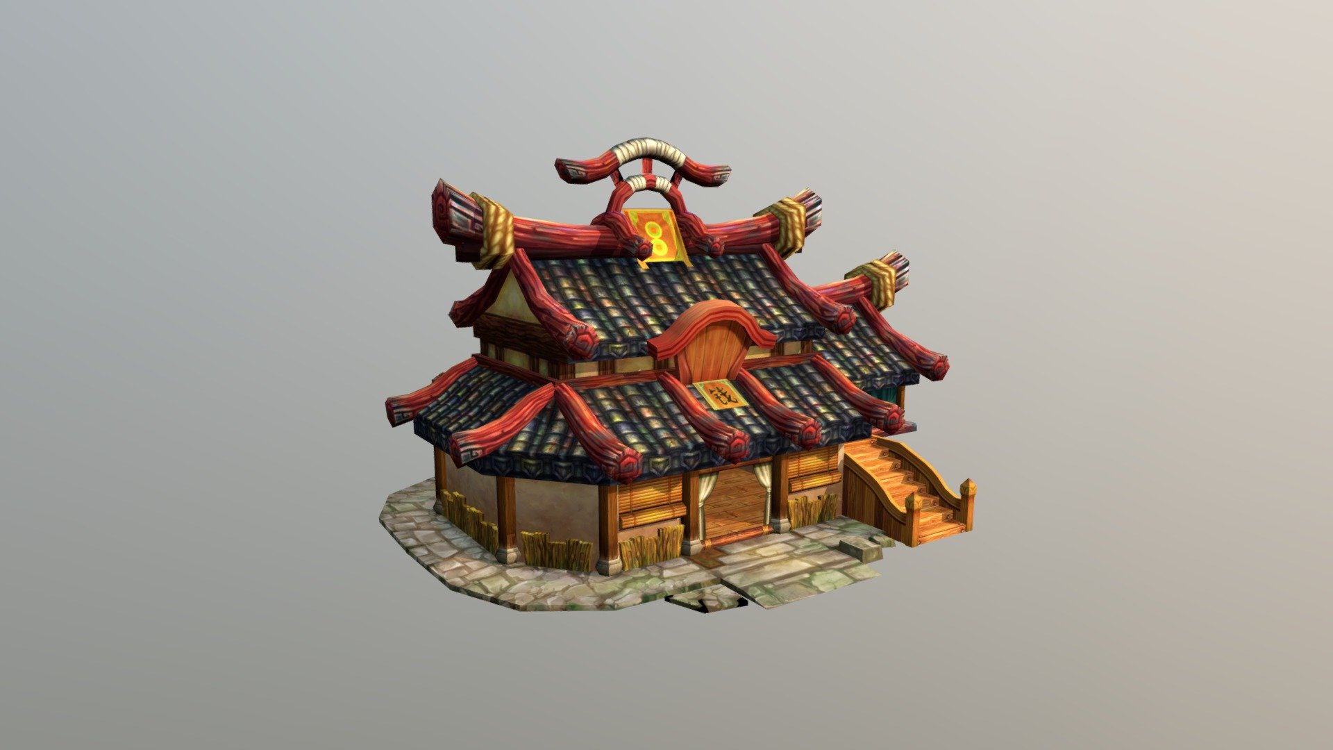 Chinese ancient bank building - 3D model by eeriea [4e008df] - Sketchfab