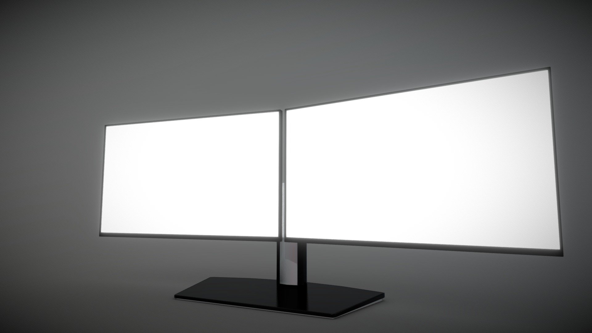 Double screen computer - Buy Royalty Free 3D model by lampyre3d ...