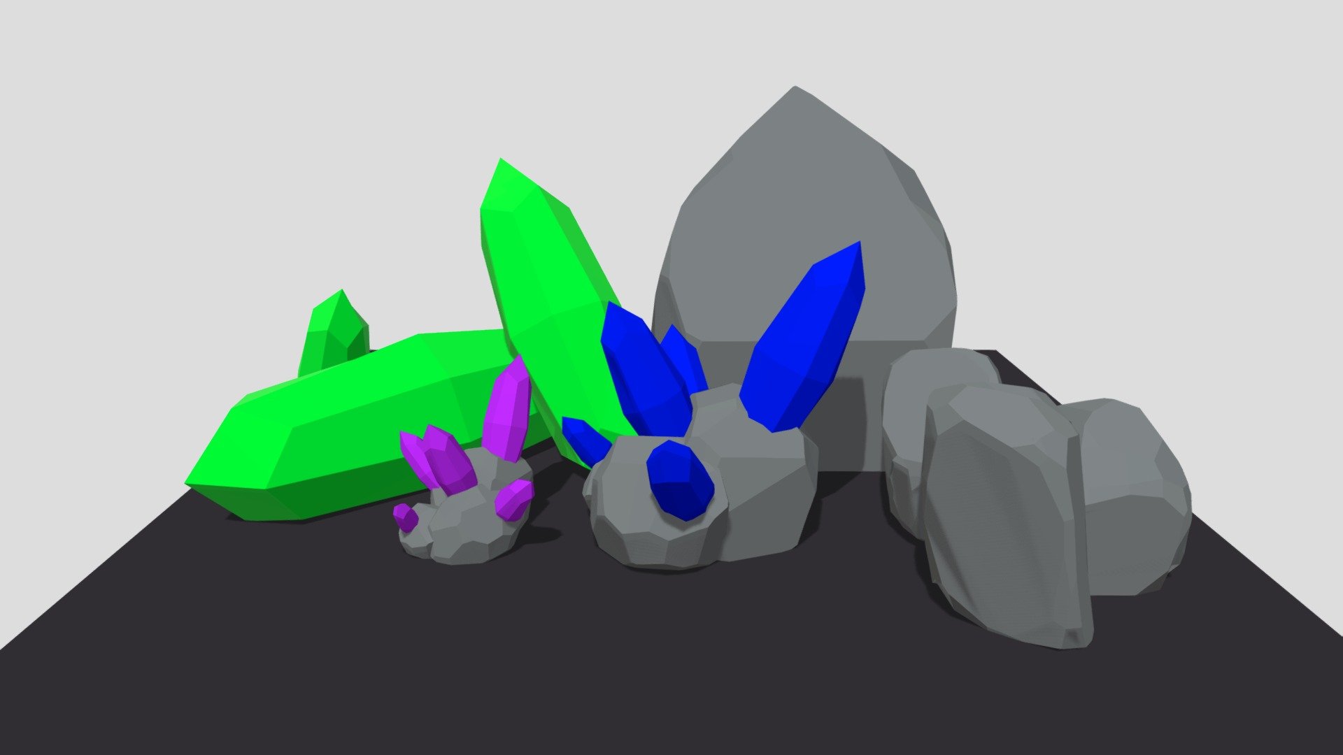 Low Poly Models - Crystal Cave - 3D model by nb9970j [4e09330] - Sketchfab