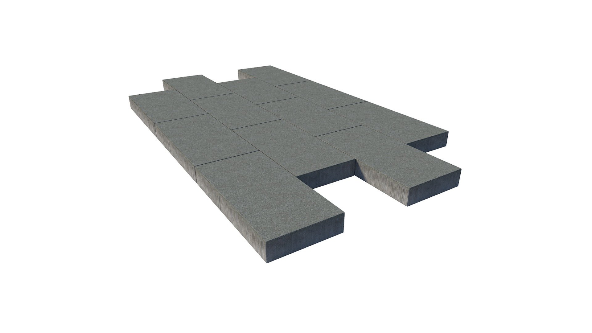 Paving slabs 600x300 standard grey - 3D model by novayaplitka [4e09b9f ...