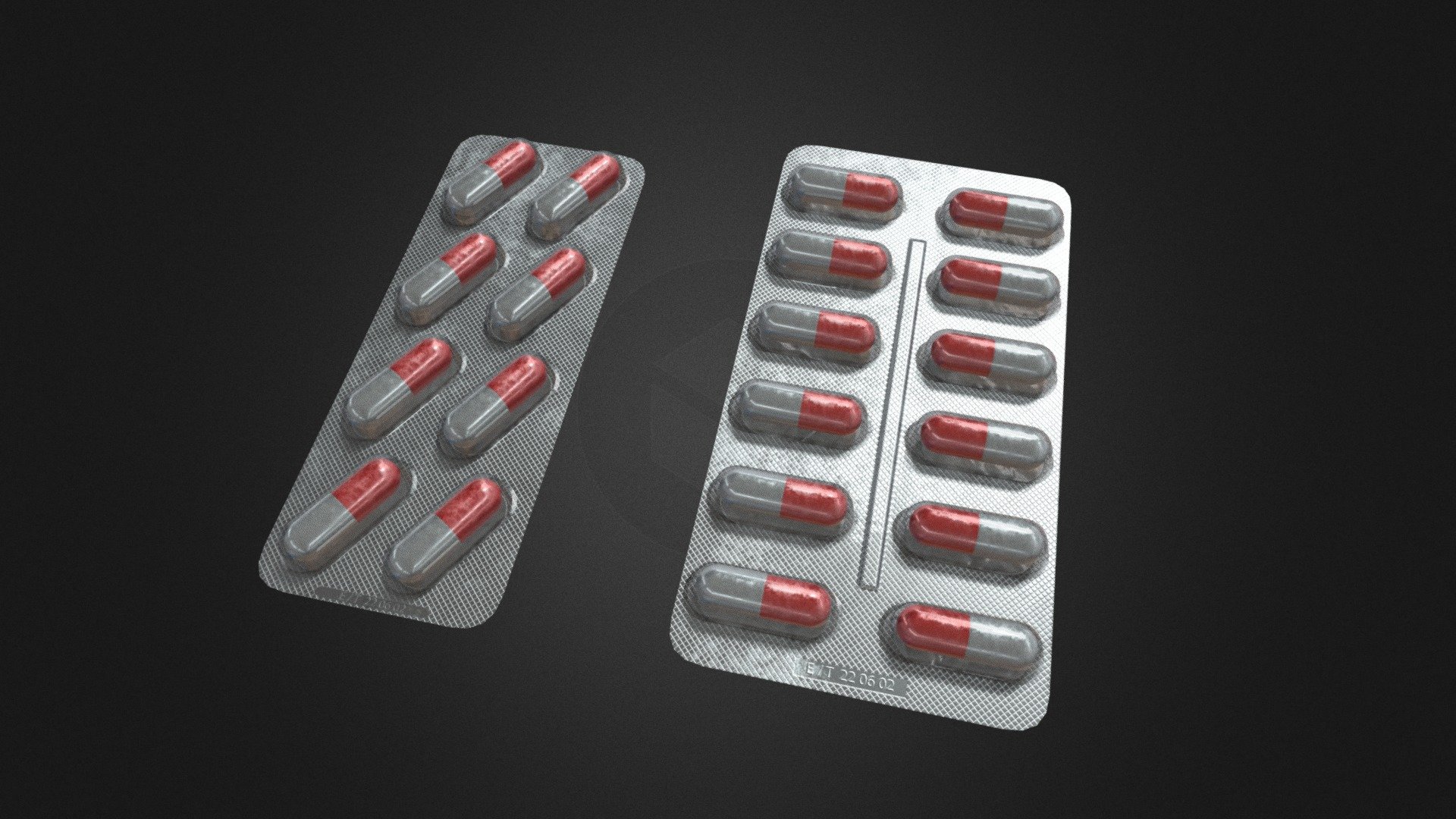 Pills blister set game ready prop - Buy Royalty Free 3D model by ...