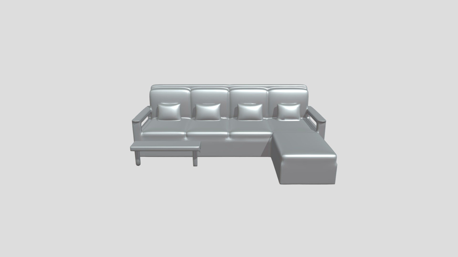 wooden-frame sectional sofa - 3D model by lalehung97 [4e0fe76] - Sketchfab