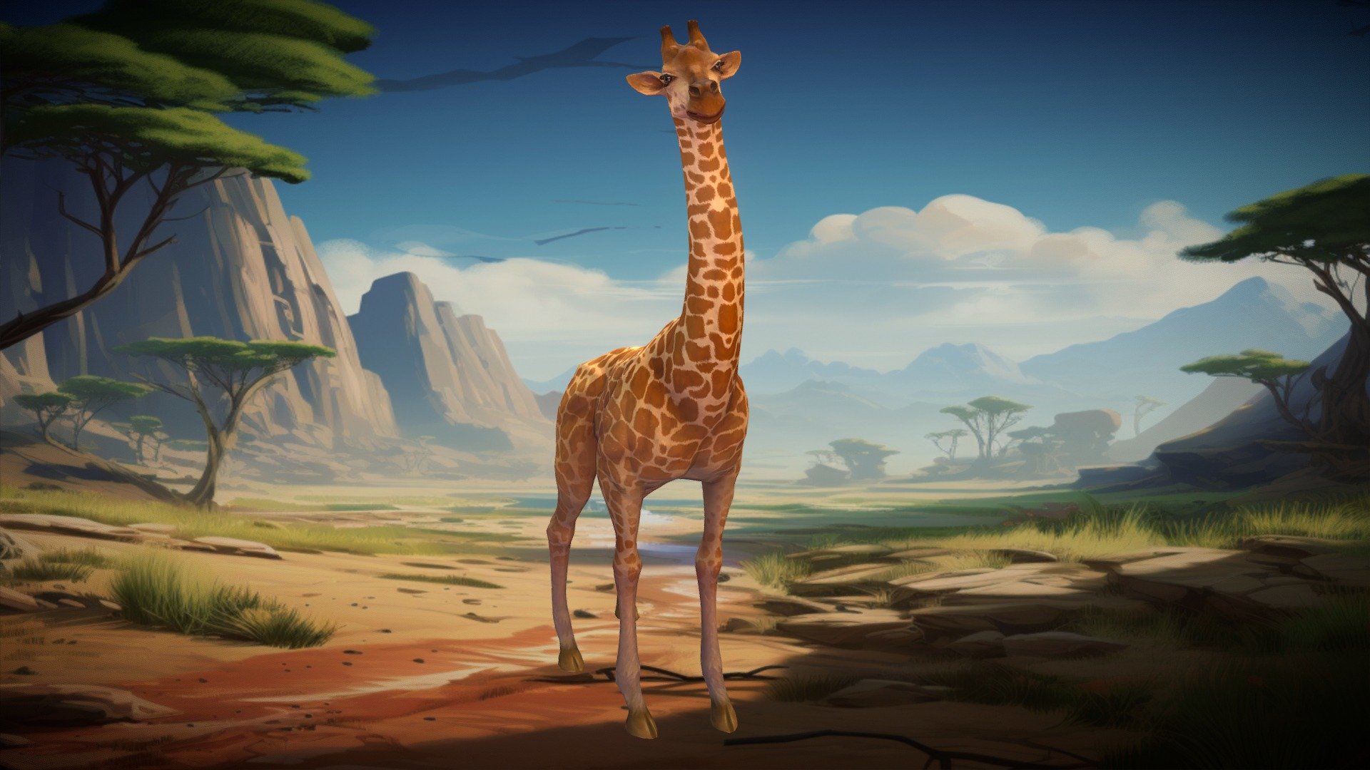 Stylized Giraffe - 3D model by N-hance Studio (@Malice6731) [4e13d43 ...