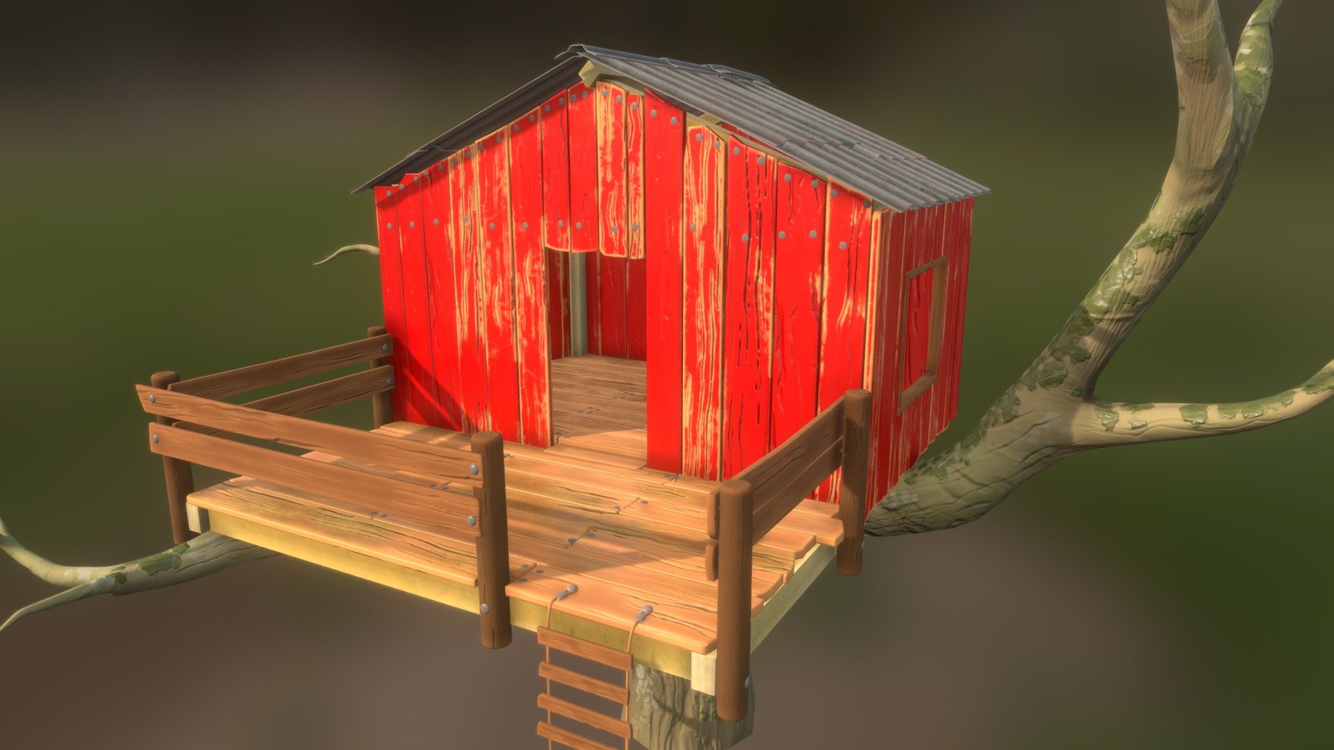 Tree House - 3D model by Hene [4e14381] - Sketchfab