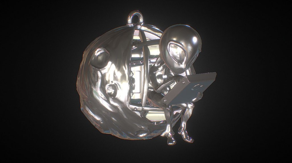Aliens cradle,Moon is a spaceship - 3D model by Artistic Artifacts ...