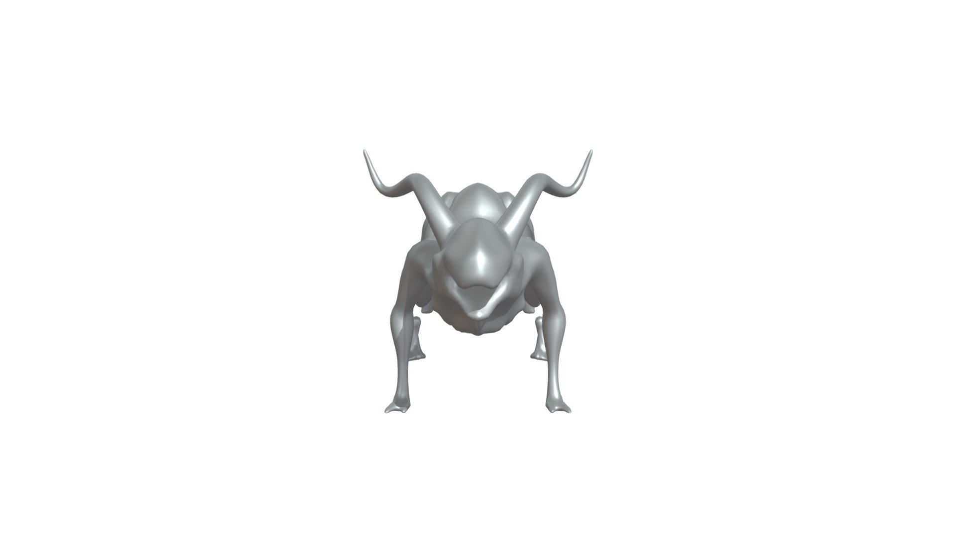Alien quadrupedal creature with horns - Download Free 3D model by ...
