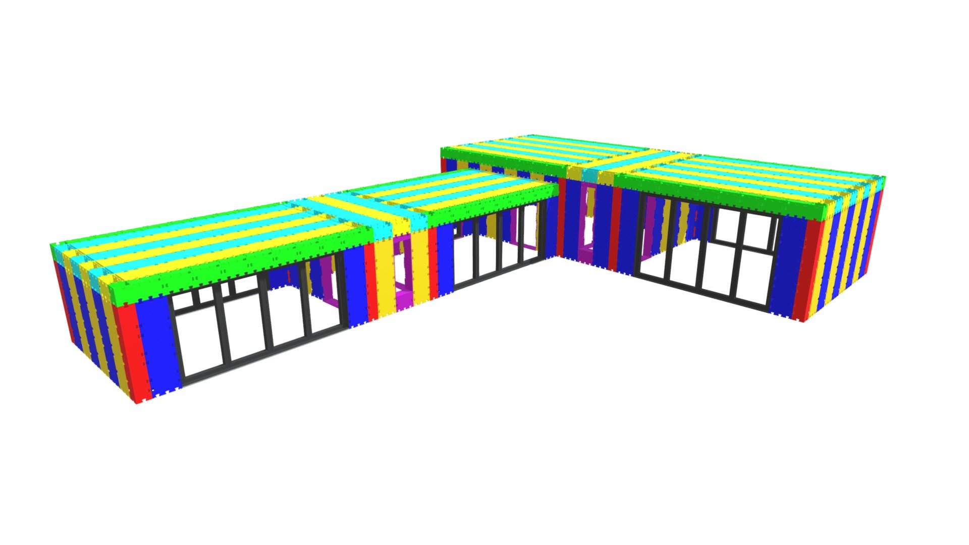 BUNGALOV | 250-V.0.2.0-L-M-XS-105 | Blocks - 3D model by zewaho ...