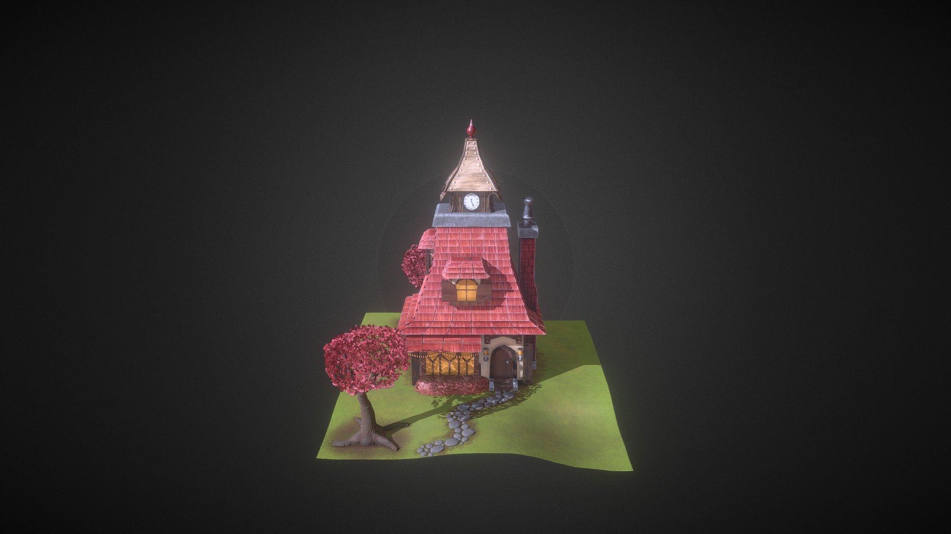 Stylized Building - 3D model by Nick.Stark [4e18502] - Sketchfab