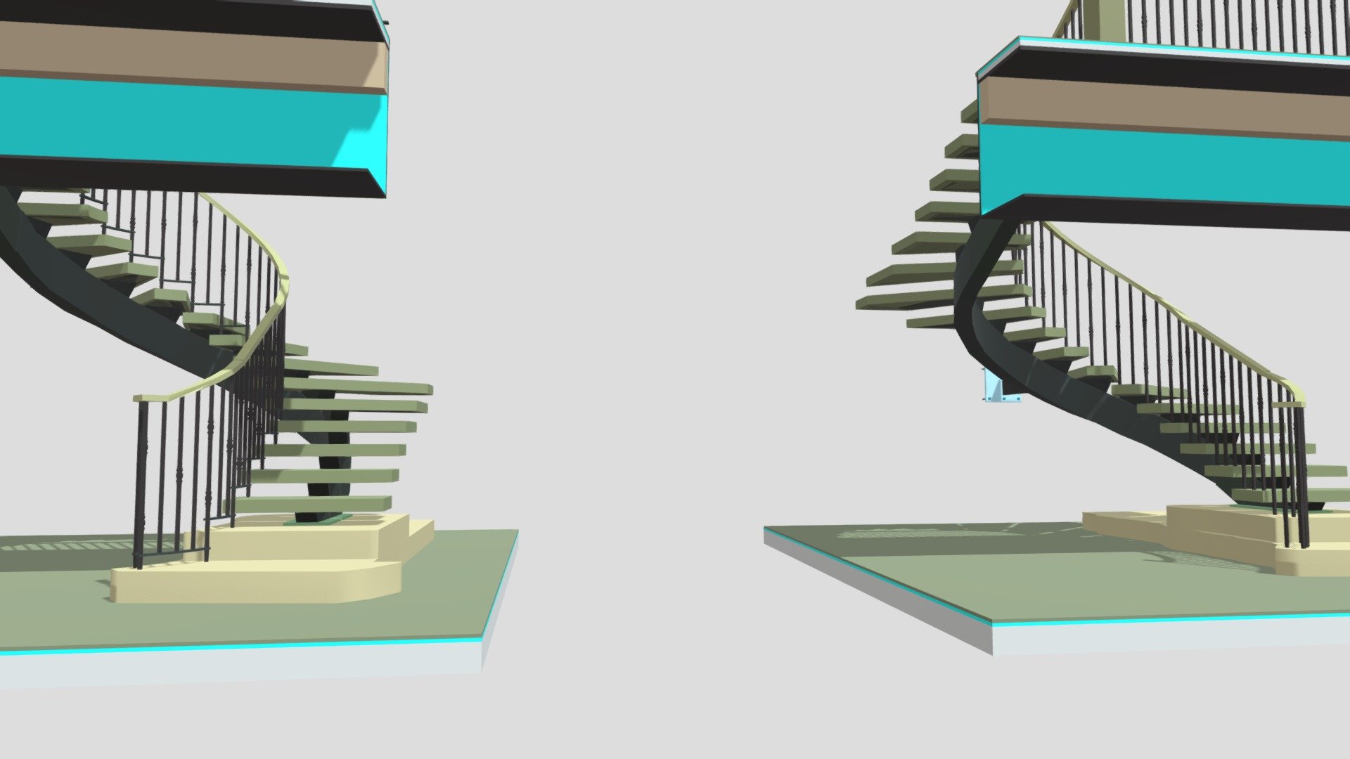 Stair MODEL Rev 2 - Turner Res - 3D model by JD Stairs (@Jkwebster14) [4e1a919] - Sketchfab