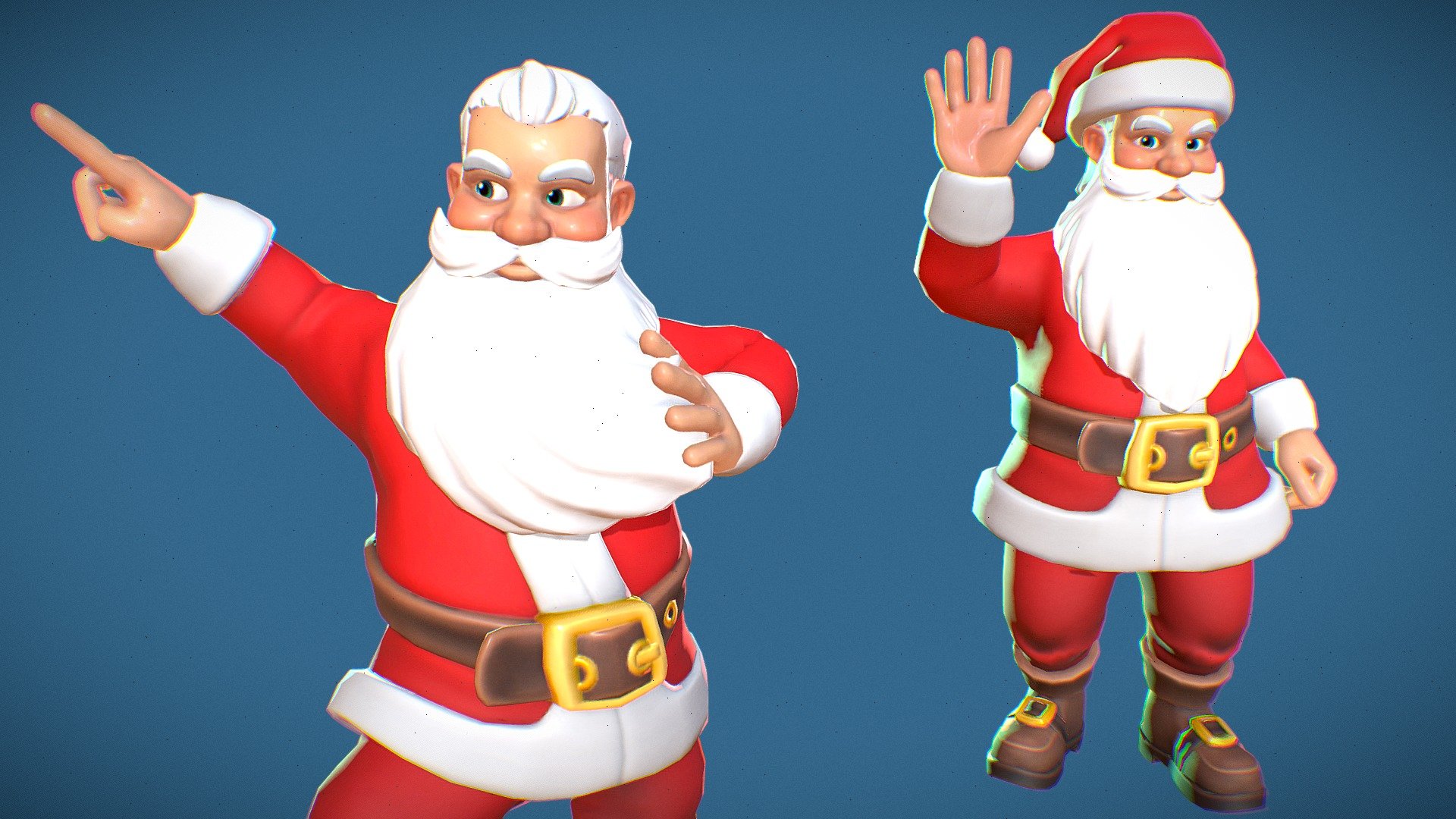 Santa - Modular Animated Game-ready character - 3D model by likeastrike ...
