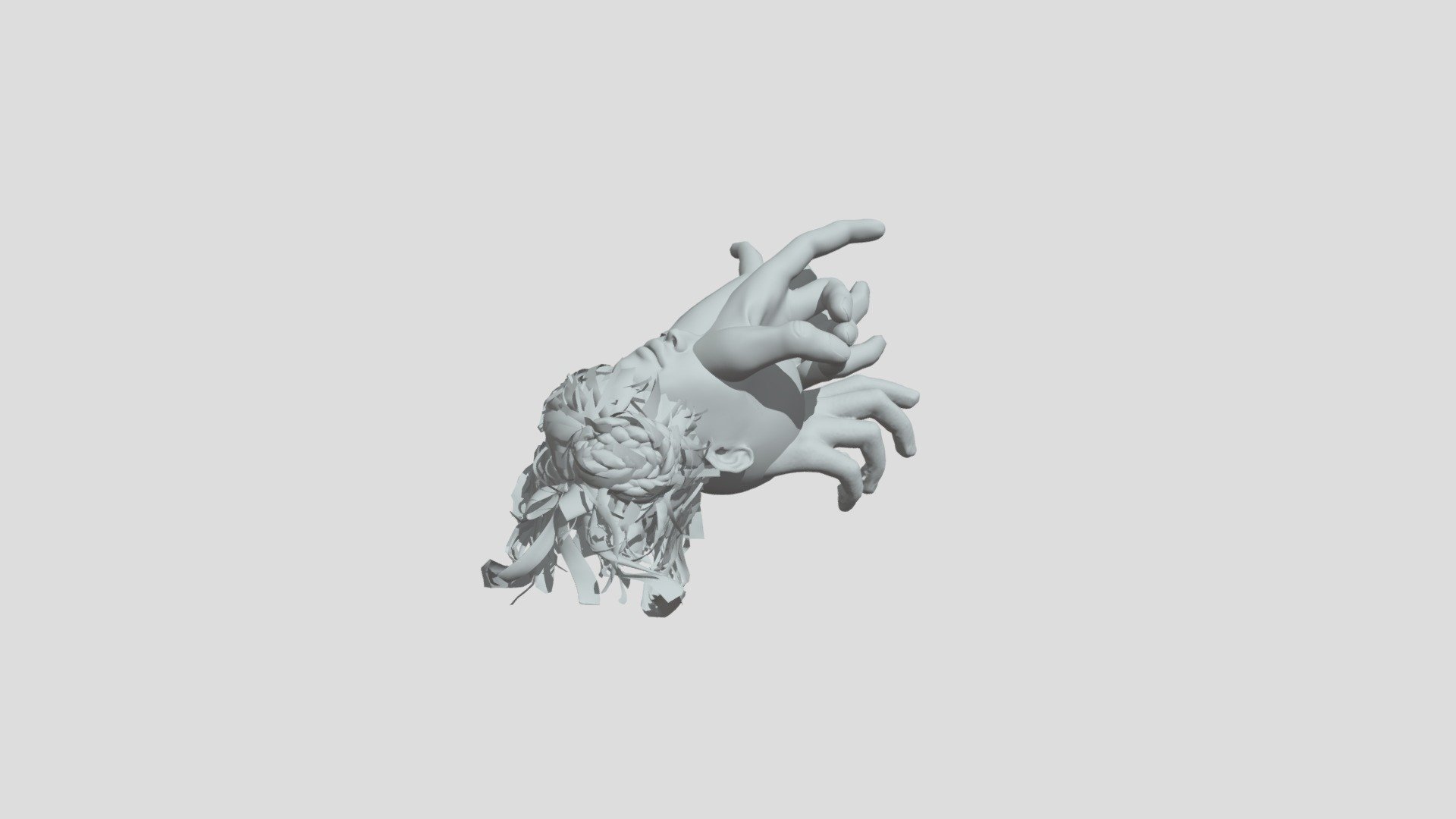 Hand face statue design - 3D model by tommychavannes [4e1d037] - Sketchfab