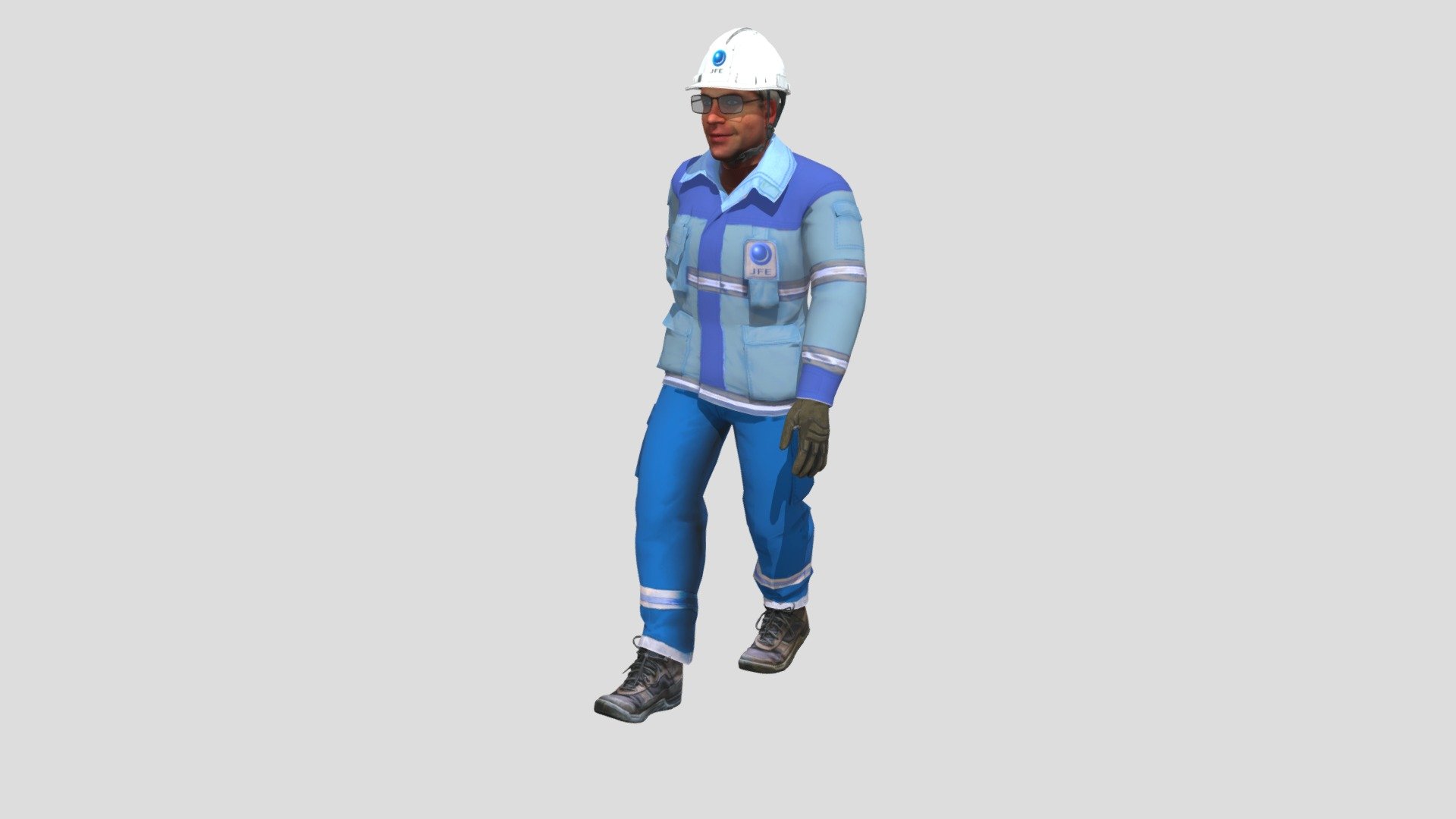 Worker / Person walk (animation) - 3D model by grewe.juergen [4e1fe7e ...