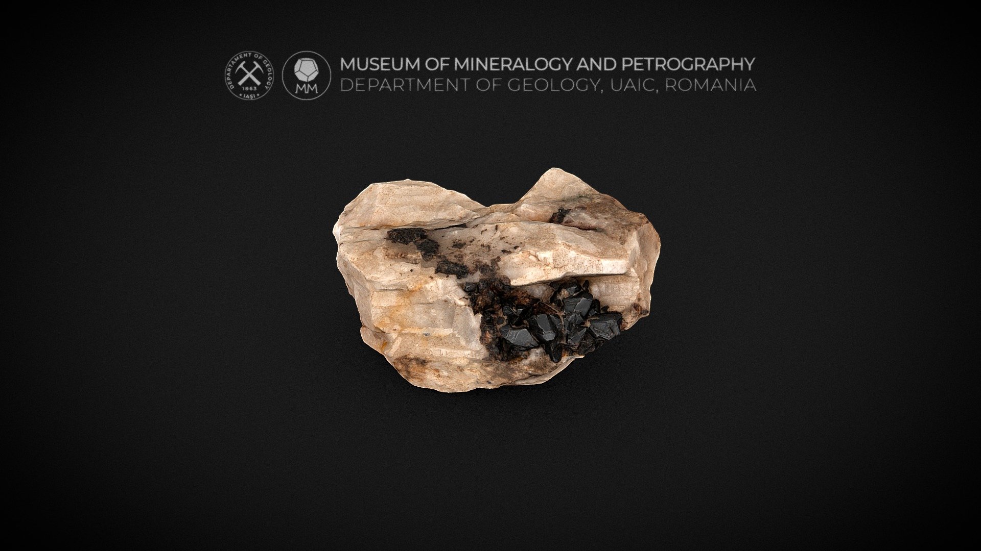 Lustrous Cassiterite crystals on Quartz matrix - 3D model by Museum of ...