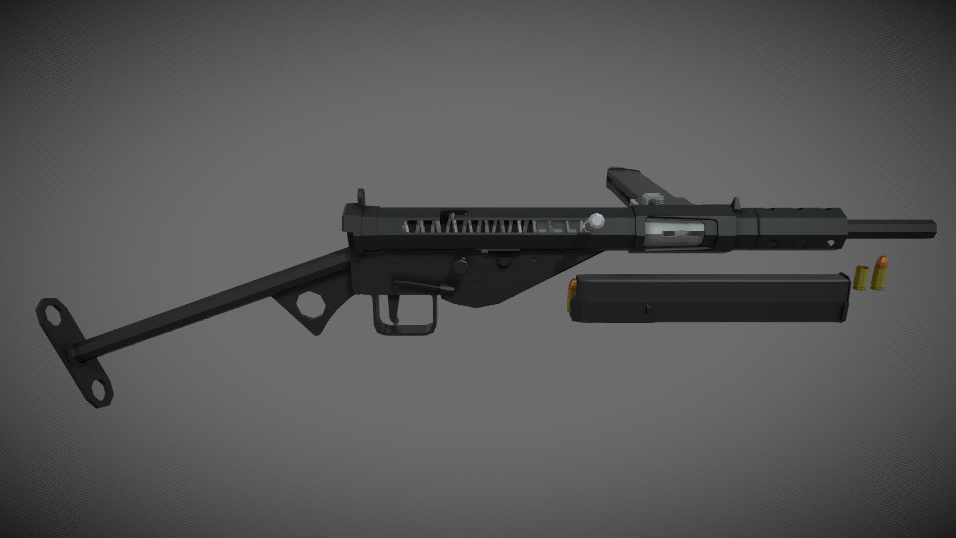 low-poly STEN Mk.II - Download Free 3D model by D_U (@DU1701) [4e21835] - Sketchfab
