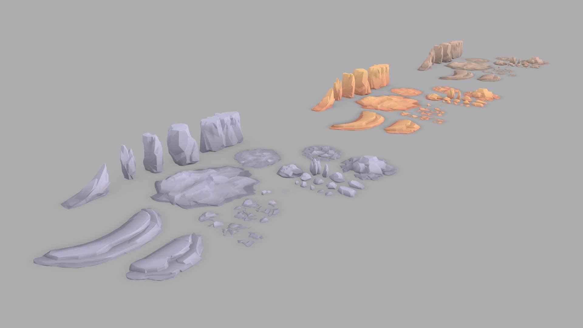 Low Poly Rocks - 3D model by LottelluStudio [4e230a3] - Sketchfab