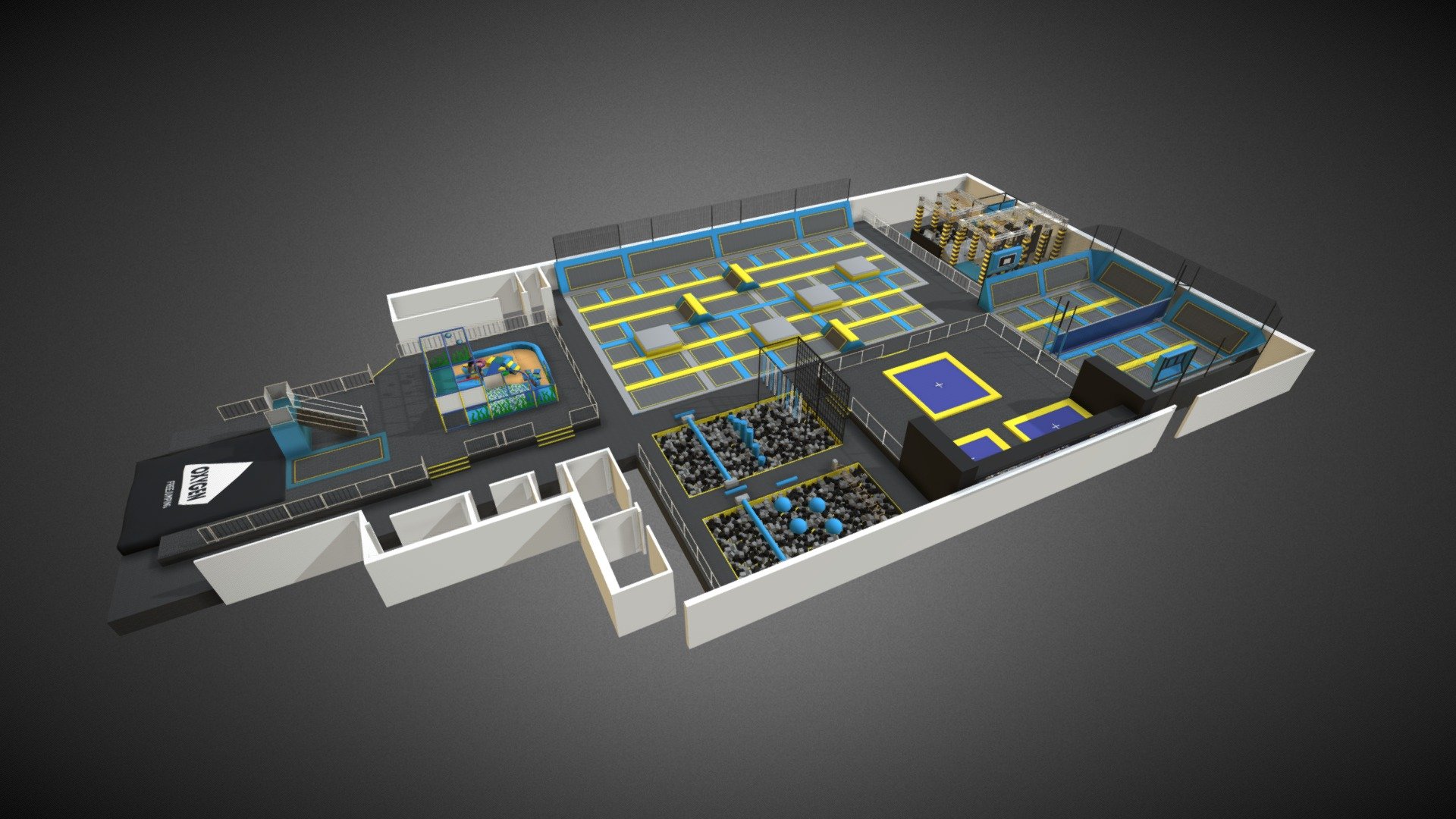 Trampoline Park - 3D model by House Of Play (@HouseOfPlay) [4e23d8f ...