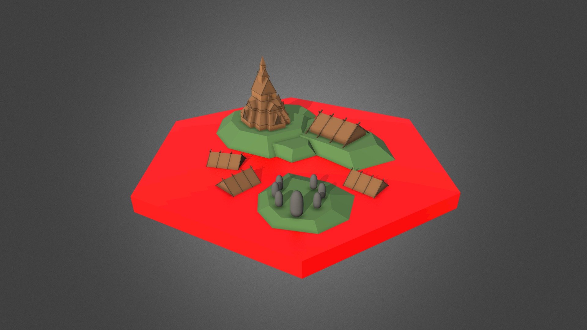 Miniture Table Top | Viking City - (low detail) - Download Free 3D ...