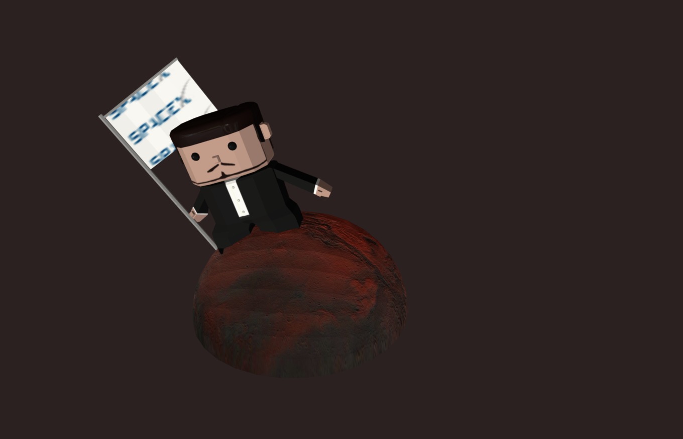 Elon Musk on Mars - 3D model by Ákos (@Yzahkin) [4e28a0f] - Sketchfab