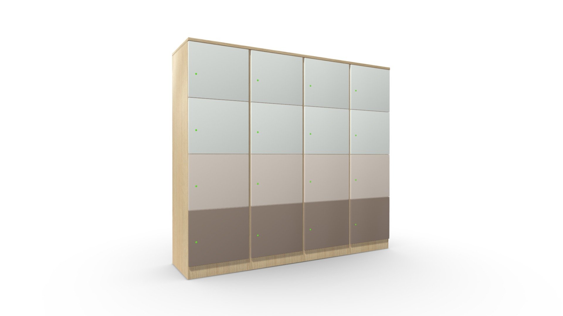 Locker 4-tier, 4 columns - 3D model by nowystyl2 [4e2b863] - Sketchfab