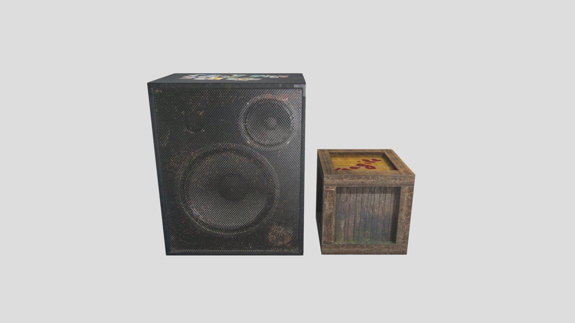 Speaker And Cube - Download Free 3D model by Jarno_E [4e2cace] - Sketchfab