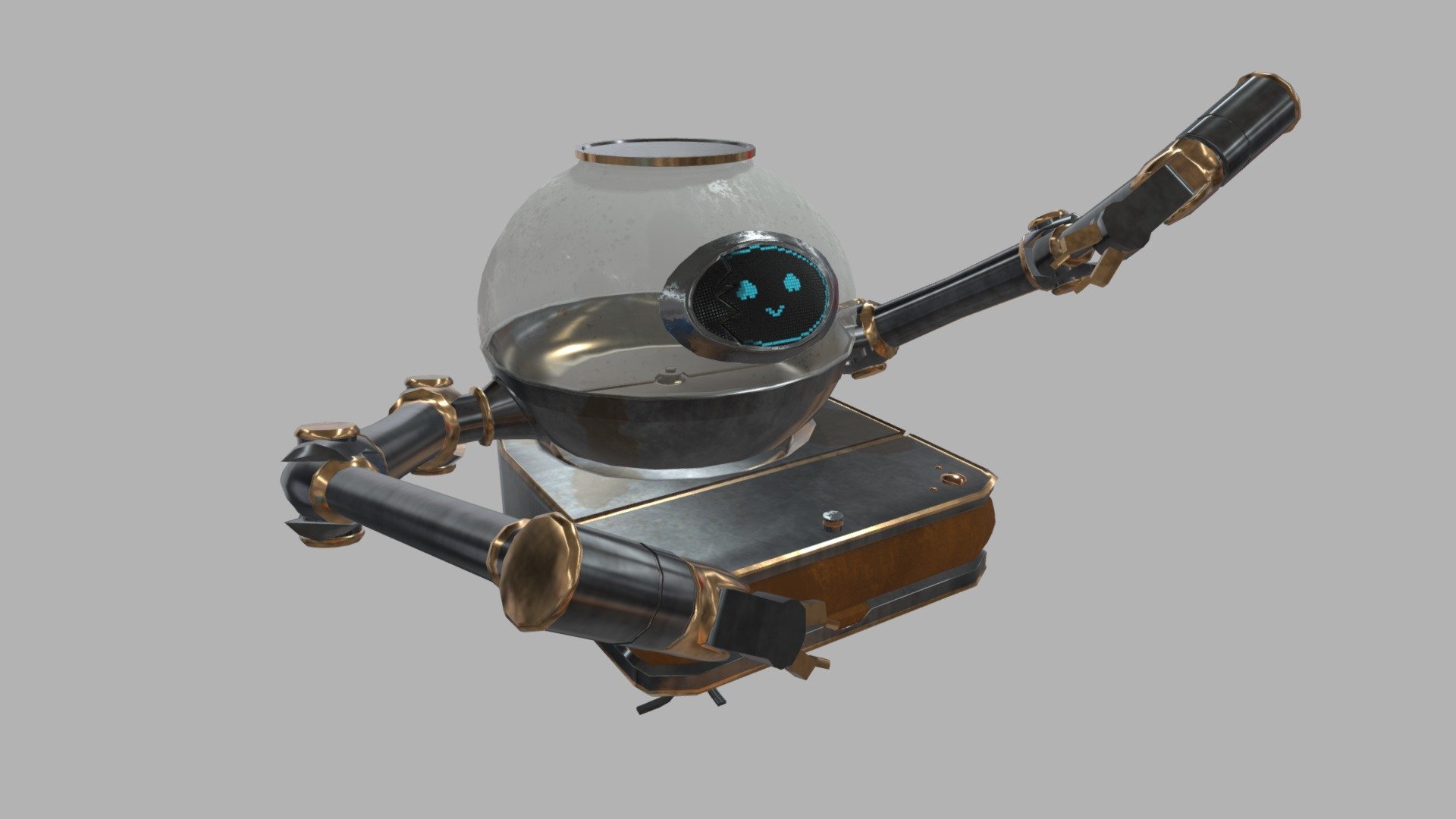 Popcorn Sweeper Bot - 3D model by patriciajteare [4e2f23a] - Sketchfab