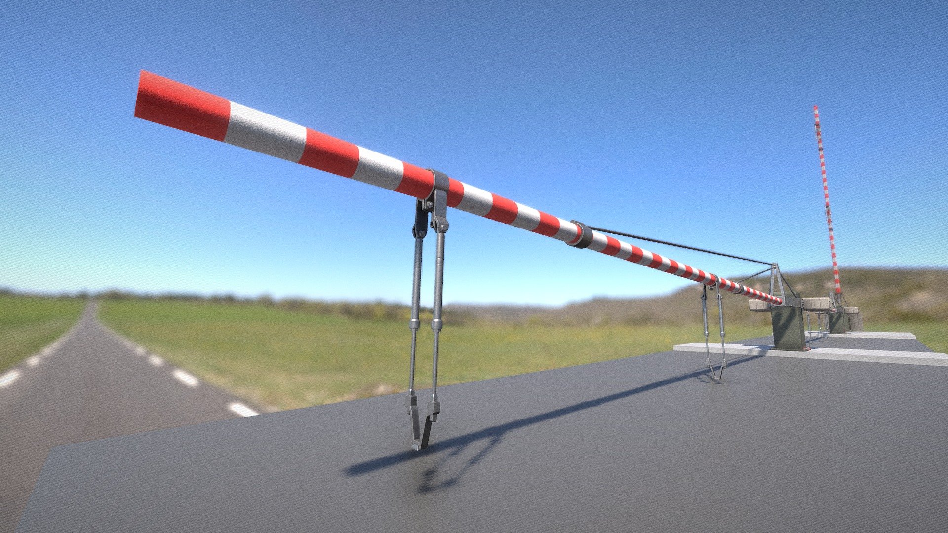 Low-Poly Railroad Barrier 9m - Buy Royalty Free 3D model by VIS-All-3D ...