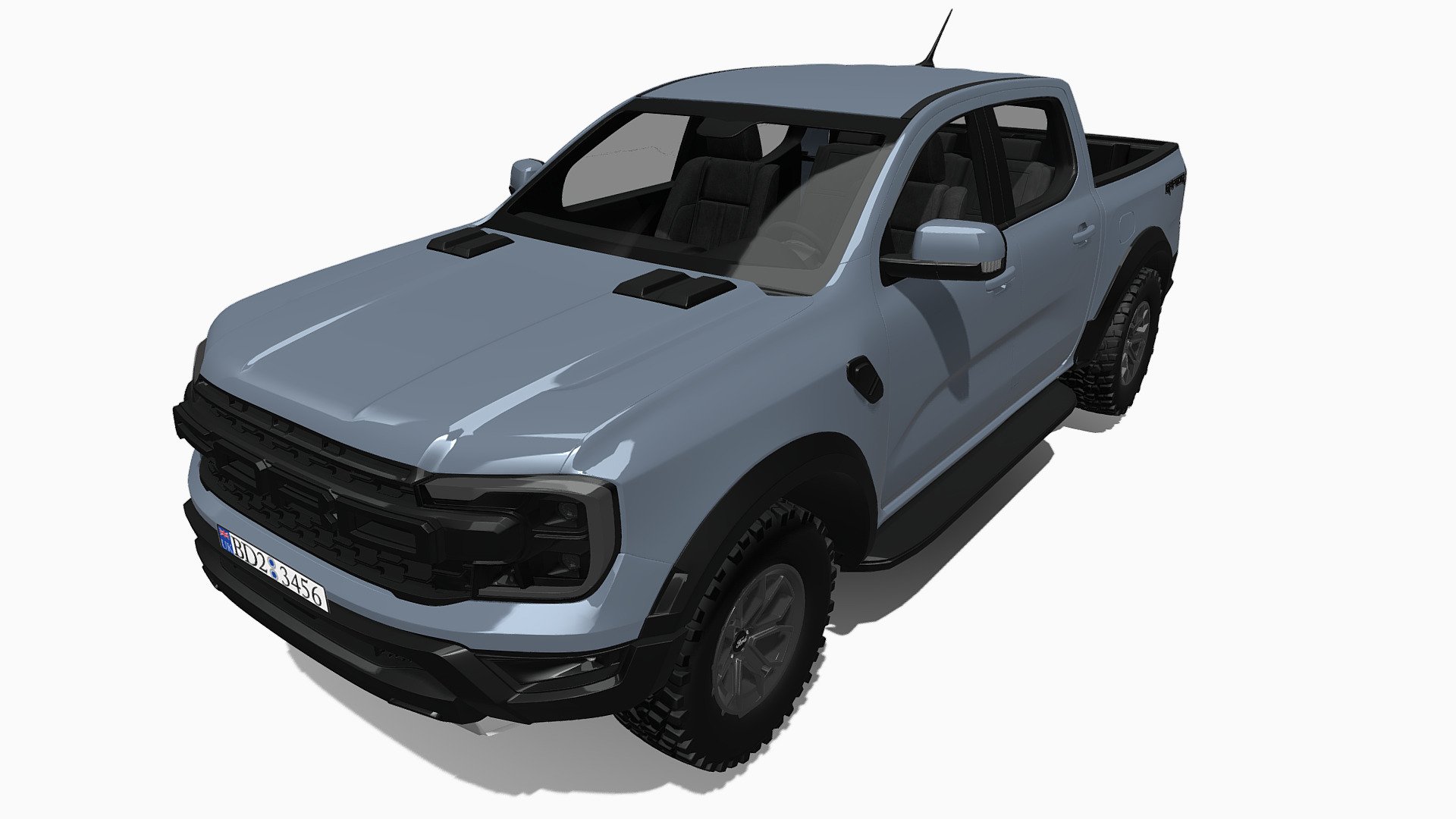 Ford Ranger Raptor (Grey) - Buy Royalty Free 3D model by Vaidanshi ...