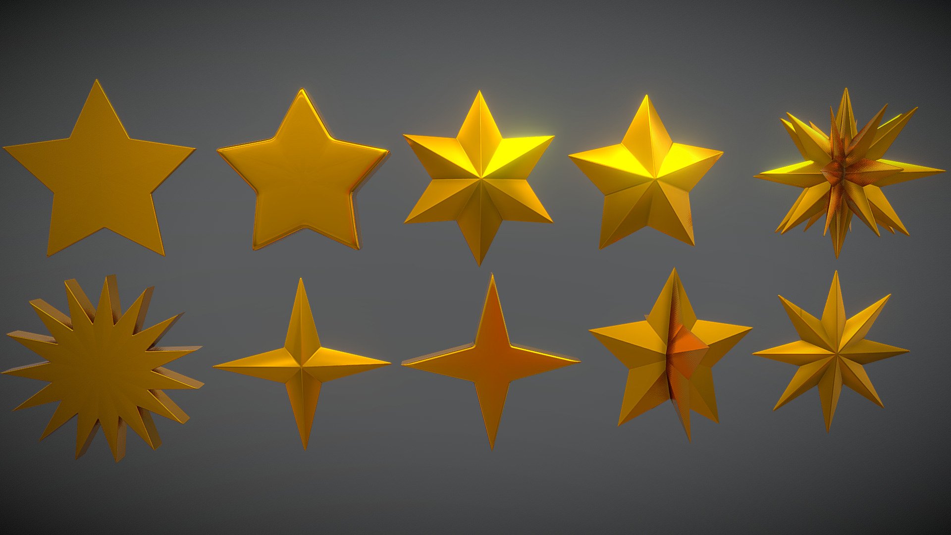 10 Star 3d Models 🌟 - Buy Royalty Free 3D model by Ryan King Art ...
