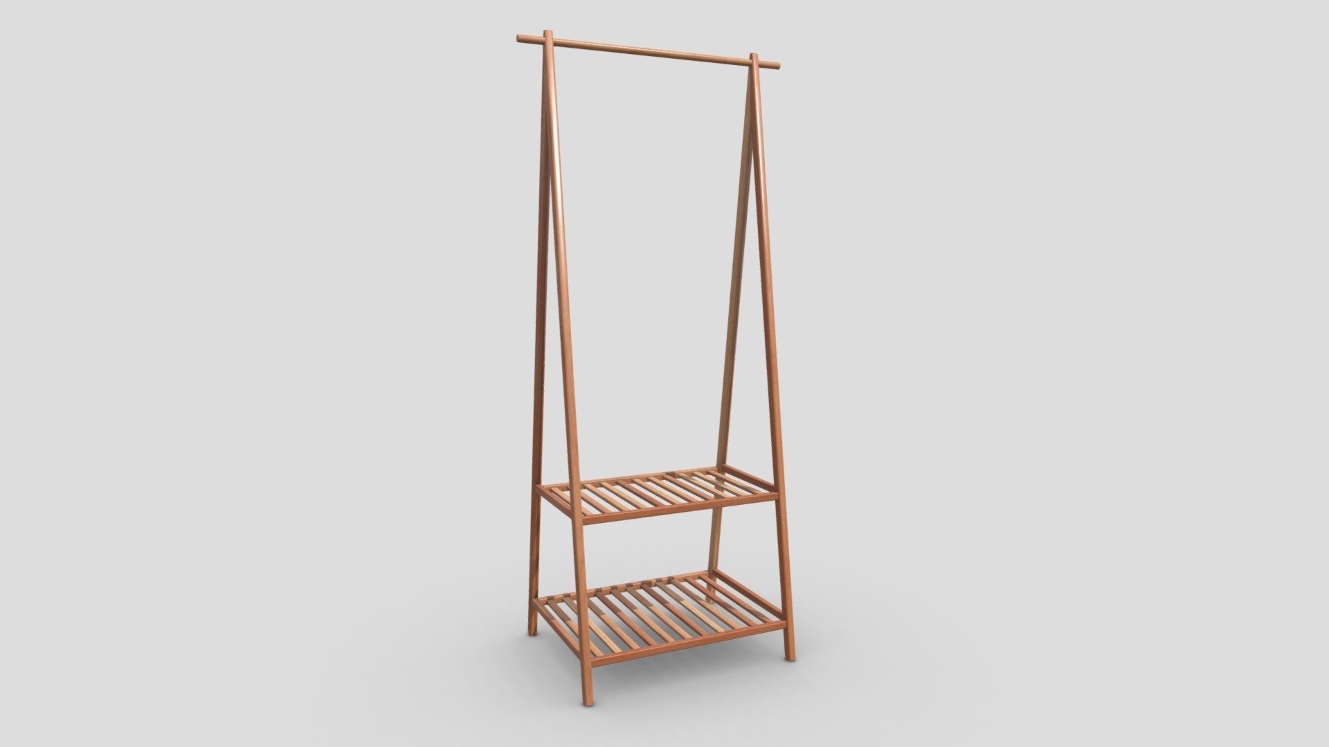 JAWAL two steps shelf hanger bamboo - Buy Royalty Free 3D model by ...