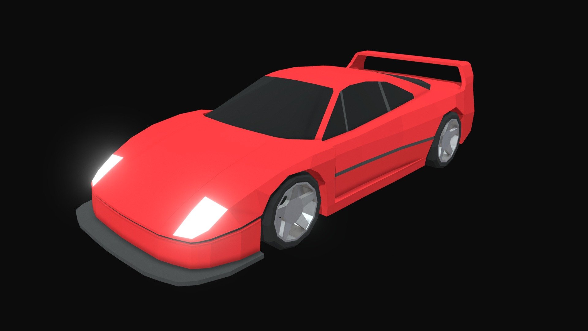 F40 Race Car Low Poly - Buy Royalty Free 3D model by Castletyne ...