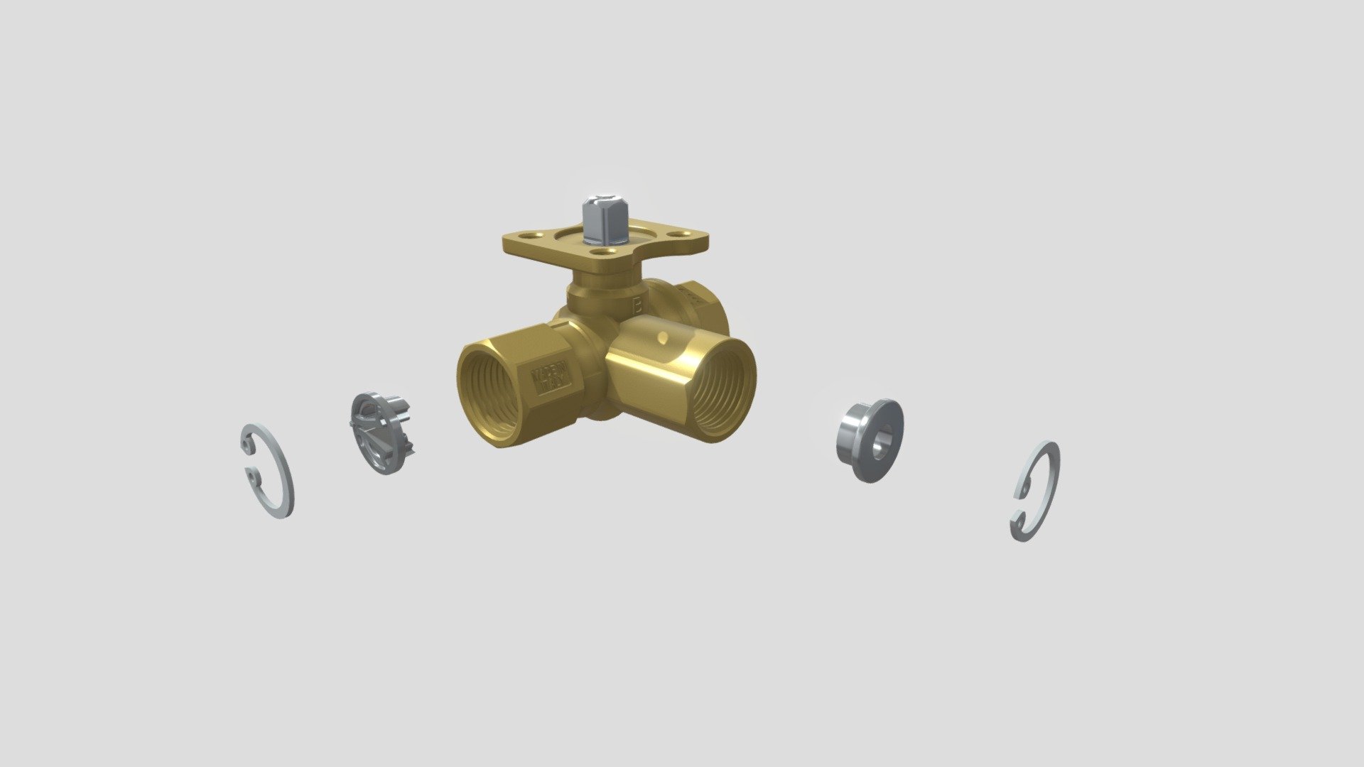 V Ball Valve - Download Free 3D model by CurveCreativeStudio [4e3c6c7 ...
