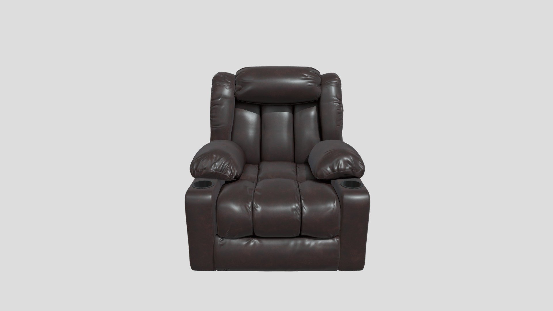 Recliner Brown_Leather - Download Free 3D model by Puneet Sharma (@Eshi ...