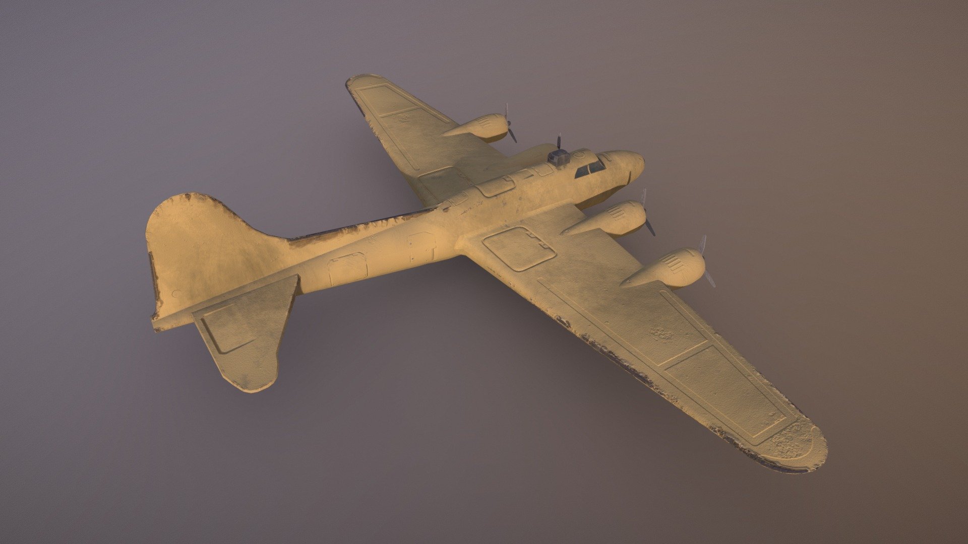 Military Plane Damaged - 3D model by SebaD [4e3e8a9] - Sketchfab