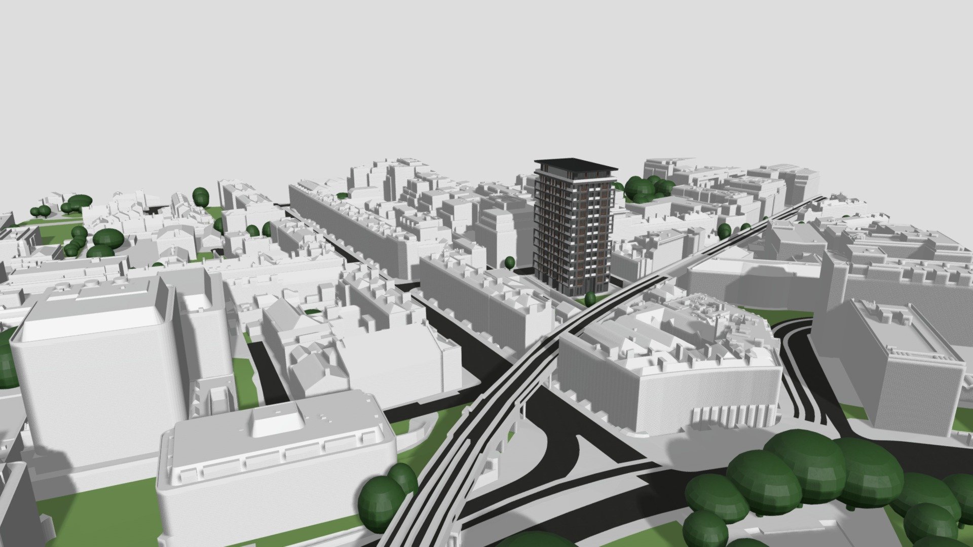 Cityscape - 3D model by gk-render [4e3eb0c] - Sketchfab
