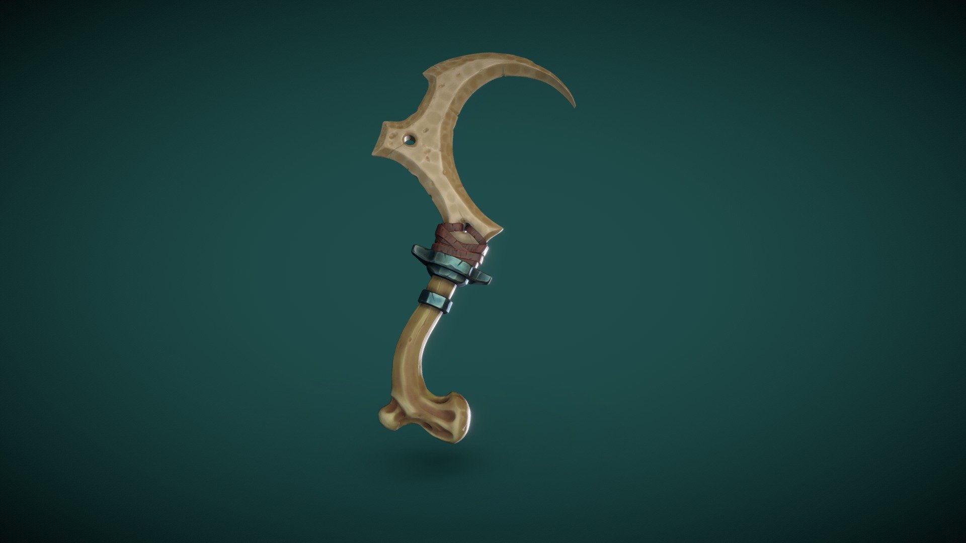 bone and Ivory Sickle Sculpt - 3D model by Rick van Gaalen ...